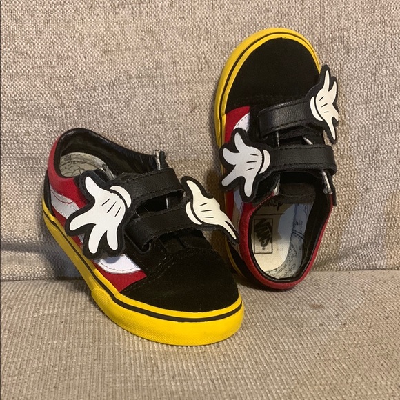 Vans | Shoes | Vans Mickey Mouse Red Black And Yellow Sneakers With ...